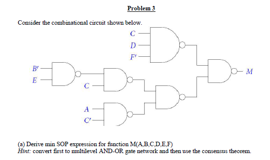 Solved Consider the combinational circuit shown below | Chegg.com