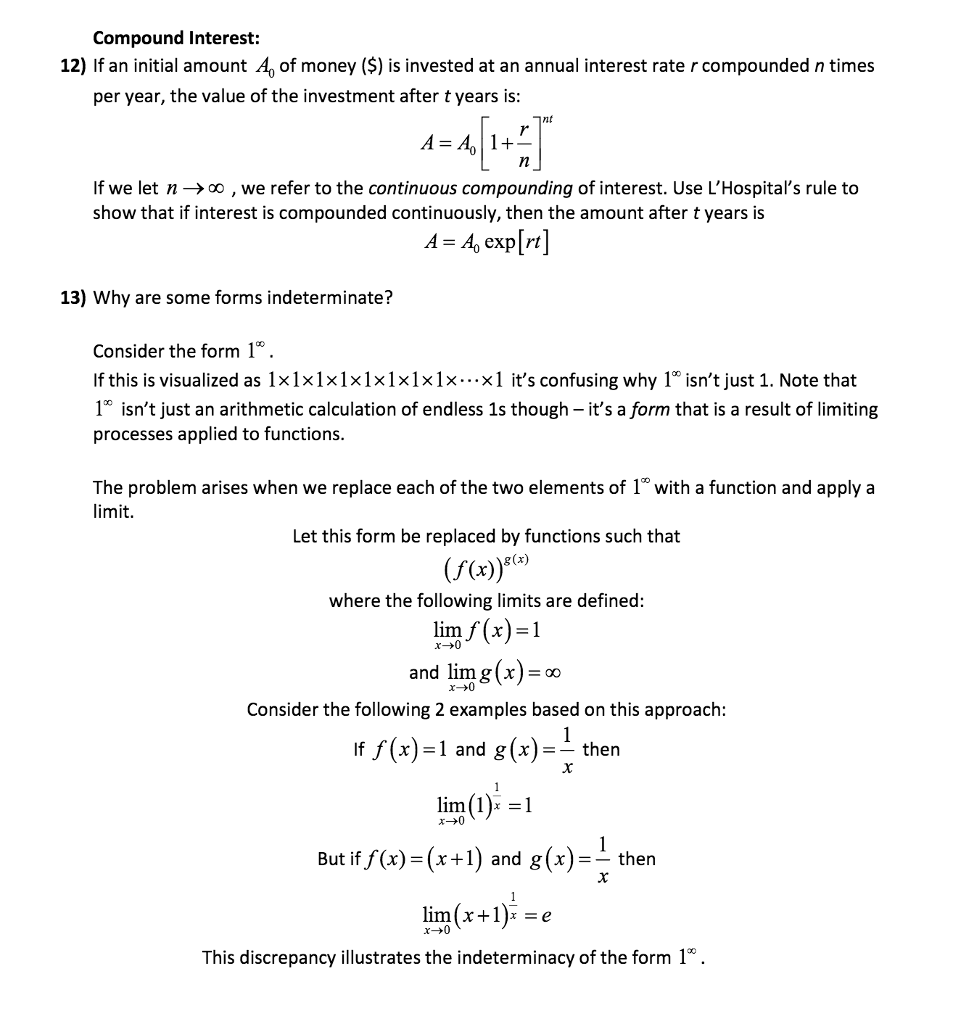 Solved Compound Interest 12) If an initial amount An of | Chegg.com