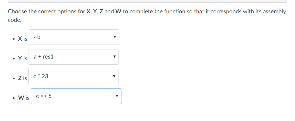 Solved Consider the following function where X, Y, Z, and W | Chegg.com Solved Consider the following function where X, Y, Z, and W | Chegg.com