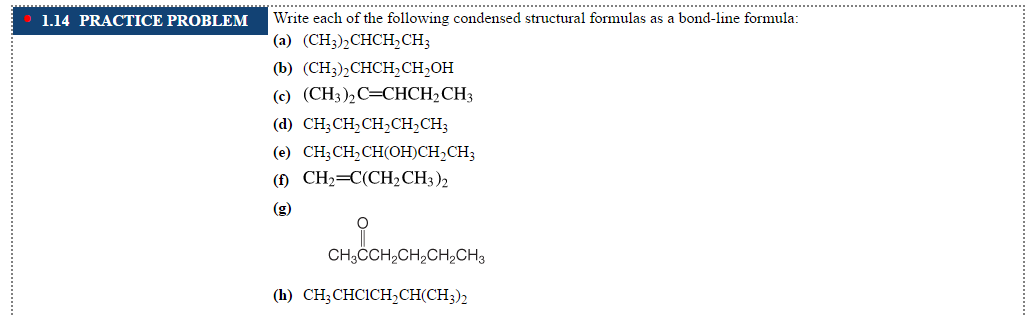 Solved Write each of the following condensed structural | Chegg.com