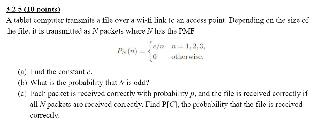 Solved 3.2.5 (10 points) A tablet computer transmits a file | Chegg.com