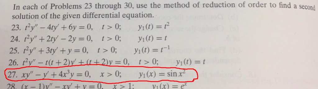 Solved In each of Problems 23 through 30, use the method of | Chegg.com