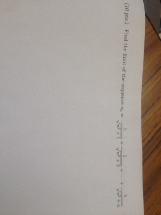 Solved Find the limit of the sequence a_n = 1/square root | Chegg.com