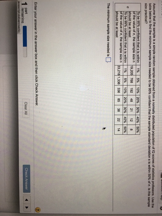 Solved Assume that the sample is a simple random sample | Chegg.com