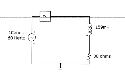 Solved Treating the source as ideal (Zs = 0 ohms), construct | Chegg.com