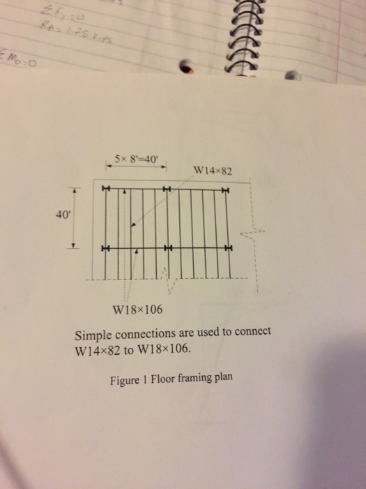 Figure 1 shows a floor framing plan for a structural | Chegg.com
