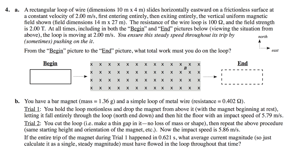 Solved a. A rectangular loop of wire (dimensions 10 m times | Chegg.com