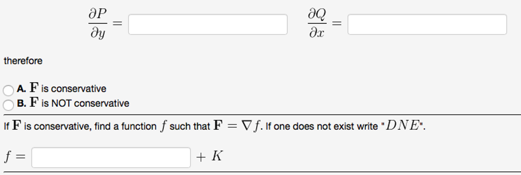 Solved Determine whether or not is a conservative vector | Chegg.com