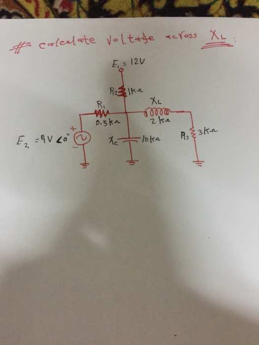 Solved Calculate Voltage across X_L: | Chegg.com