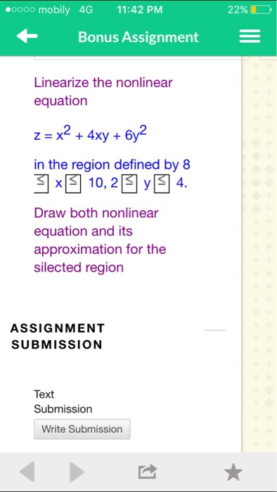 Solved Linearize the nonlinear equation z = x^2 + 4xy + 6y^2 | Chegg.com