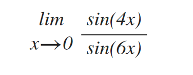 Solved lim x→0 sin(4x) sin(6x) | Chegg.com