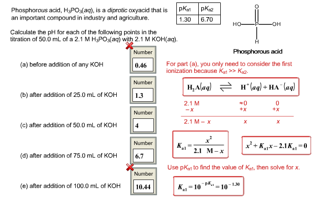Solved Phosphorous acid, H3PO3(aq), is a diprotic oxyacid | Chegg.com