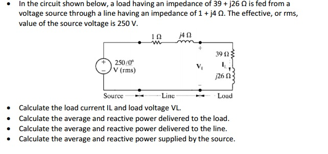 Solved In the circuit shown below, a load having an | Chegg.com