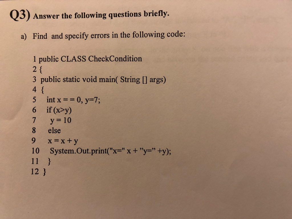 Solved Q3) Answer the following questions briefly a) Find | Chegg.com