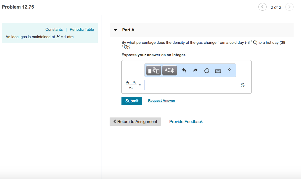 Solved Problem 12.75 2 of 2> Constants Periodic Table Part A | Chegg.com