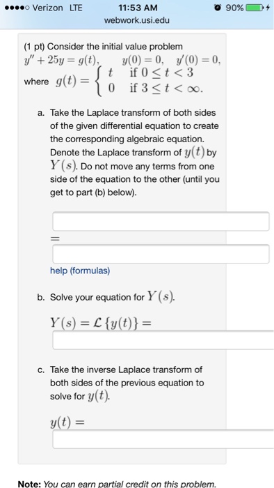 Solved Consider the initial value problem y" + 25y = g(t), | Chegg.com