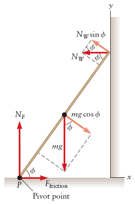 Solved Consider the stability of a ladder of mass m and | Chegg.com