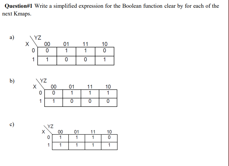 Solved Question#1 Write a simplified expression for the | Chegg.com
