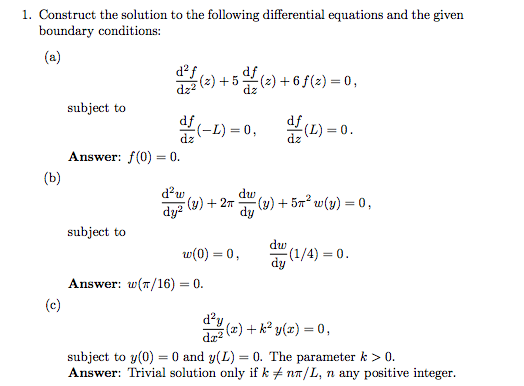 Solved Construct the solution to the following differential | Chegg.com