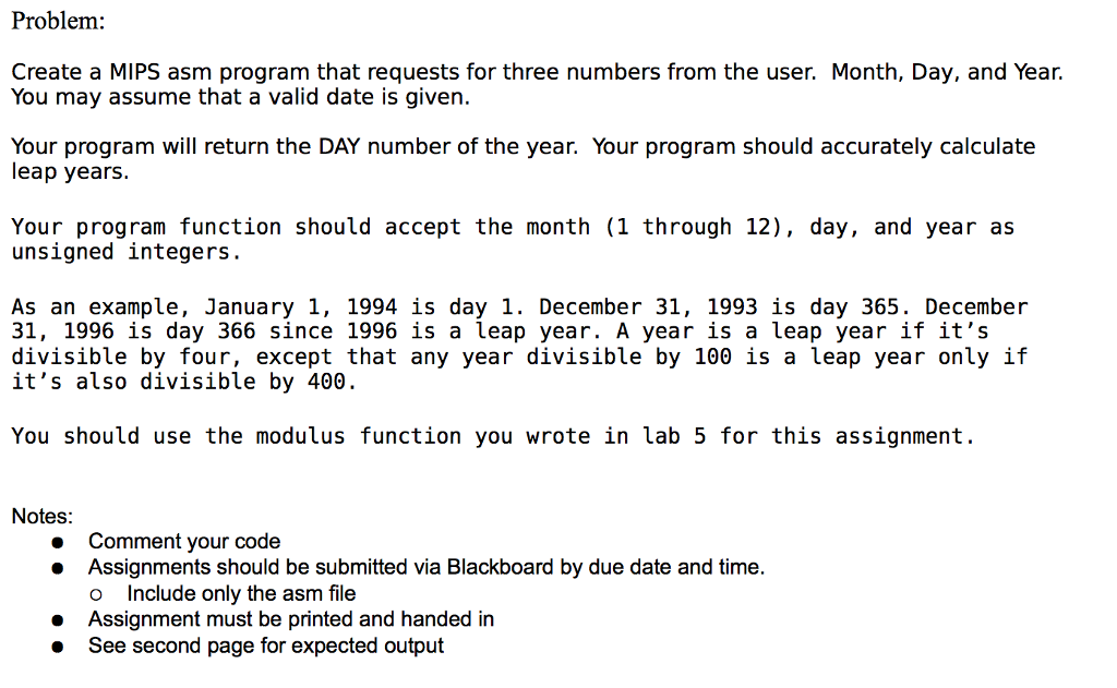 Solved Problem: Create a MIPS asm program that requests for | Chegg.com