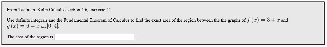 Solved From Taalman_Kohn Calculus section 4.6, exercise 41. | Chegg.com