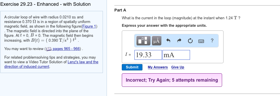 Solved A circular loop of wire with radius 0.0210 m and | Chegg.com