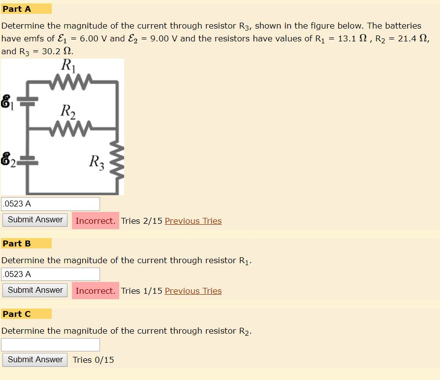 Solved Part A Determine The Magnitude Of The Current Through