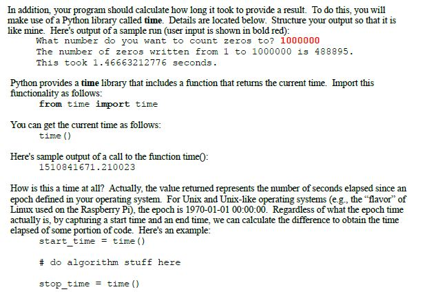 Solved Submit A Python Program That Counts The Number Of 0 S