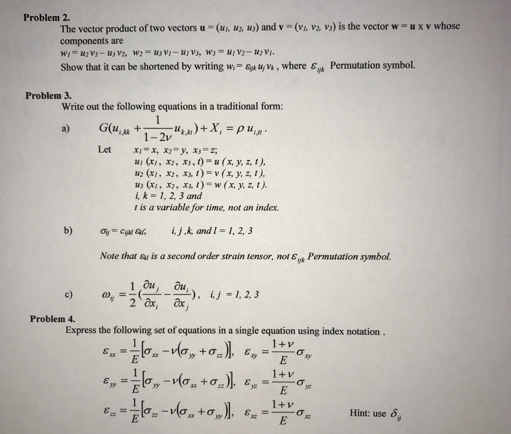 Solved Problem 2. whose The vector product of two vectors u= | Chegg.com