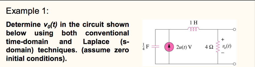 Solved Determine v_0(t) in the circuit shown below using | Chegg.com