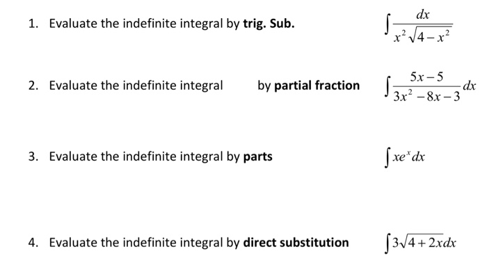 Solved Evaluate the indefinite integral by trig. Sub. | Chegg.com