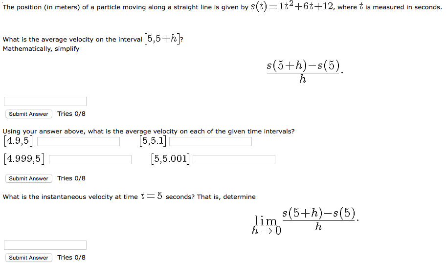 Solved The Position (in meters) of a particle moving along a | Chegg.com