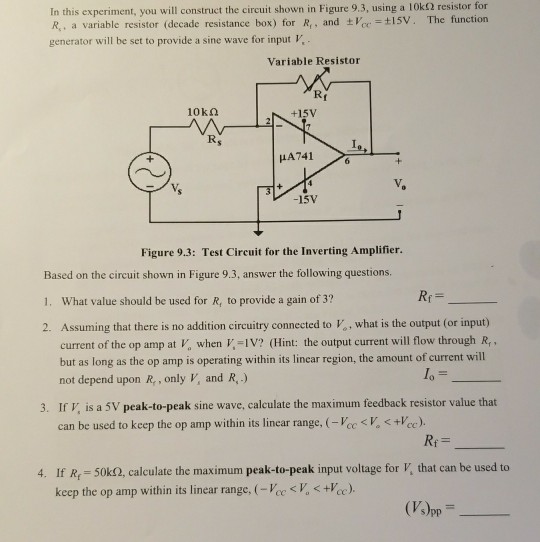 Solved a 10k2 resistor for In this experiment, you will | Chegg.com