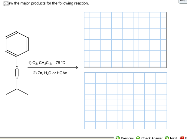 Solved aw the major products for the following reaction. 1) | Chegg.com
