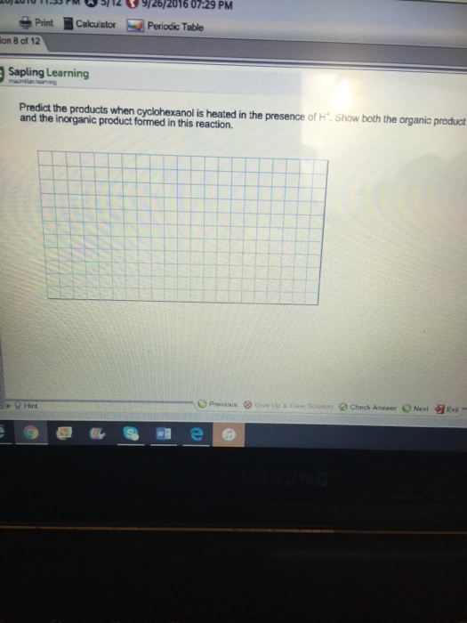 Solved Predict the products when cyclohexanol is heated in | Chegg.com