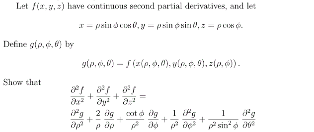 Solved Let f(x, y, z) have continuous second partial | Chegg.com