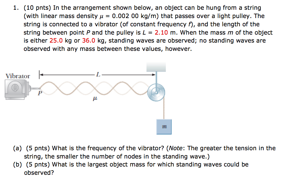 Solved In the arrangement shown below, an object can be hung | Chegg.com