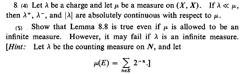 Let lambda be a charge and let mu be a measure on (X, | Chegg.com