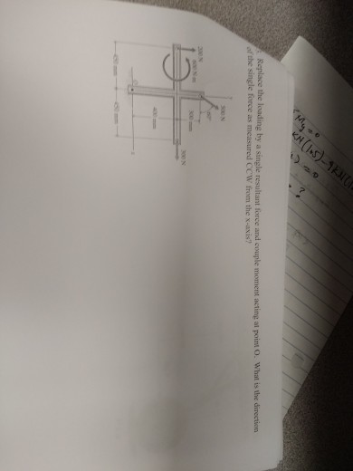 Solved Replace the loading by a single resultant force and | Chegg.com