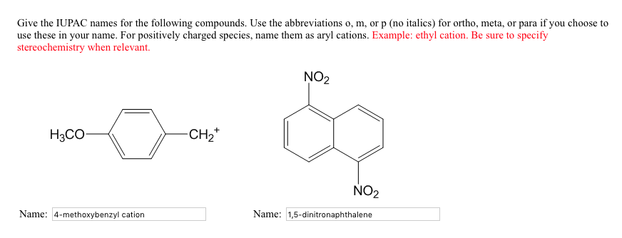 Solved Give the IUPAC names for the following compounds. Use | Chegg.com