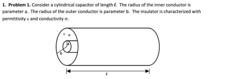 Solved (a) derive an expression for the capacitance per unit | Chegg.com