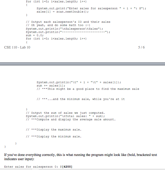 Solved Tracking Sales The file Sales.java contains a Java | Chegg.com