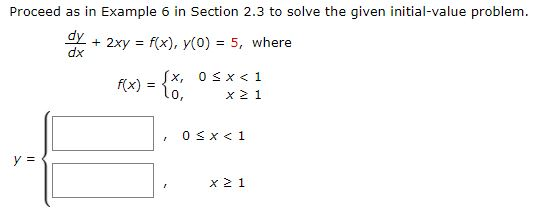 Solved Proceed as in Example 6 in Section 2.3 to solve the | Chegg.com