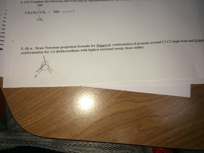Solved Draw New man projection formula for Staggered | Chegg.com