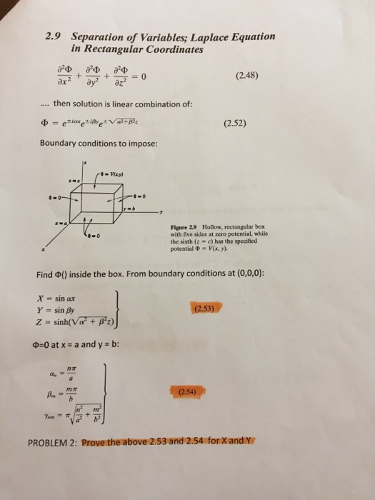 Solved Separation of Variables; Laplace Equation in | Chegg.com