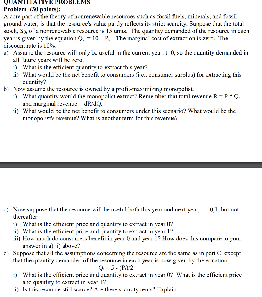 Solved QUANTITATIVE PROBLEMS Problem (30 points): A core | Chegg.com