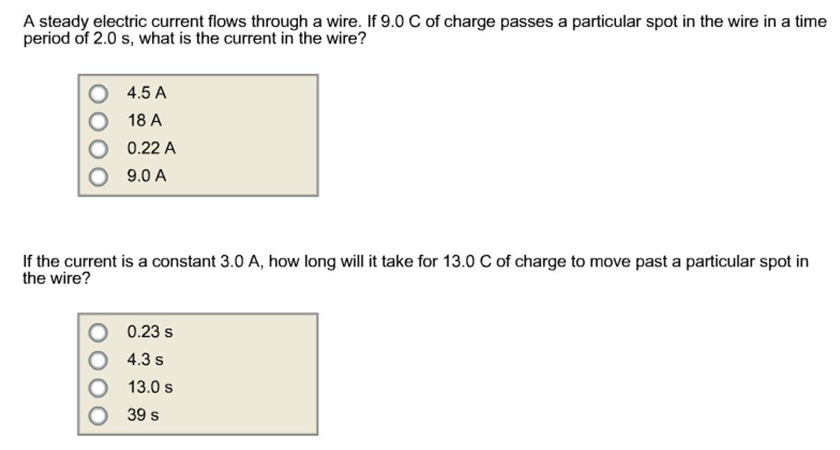Solved A steady electric current flows through a wire. If | Chegg.com