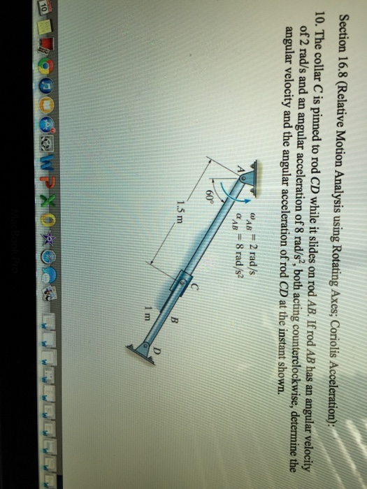 Solved Section 16 8 Relative Motion Analysis Using Rotating