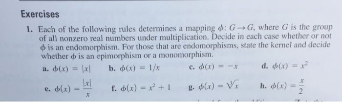 Solved Each of the following rules determines a mapping phi: | Chegg.com
