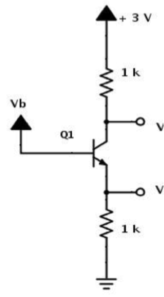 Solved (In the image, voltages should be labeled Vc and Ve | Chegg.com